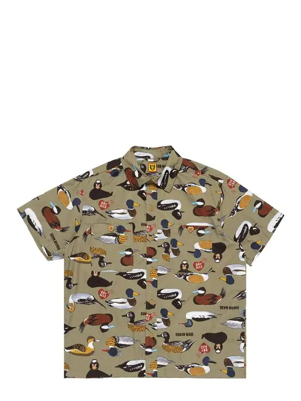 HUMAN MADE Duck Short-sleeve Shirt 'olive Drab - Green
