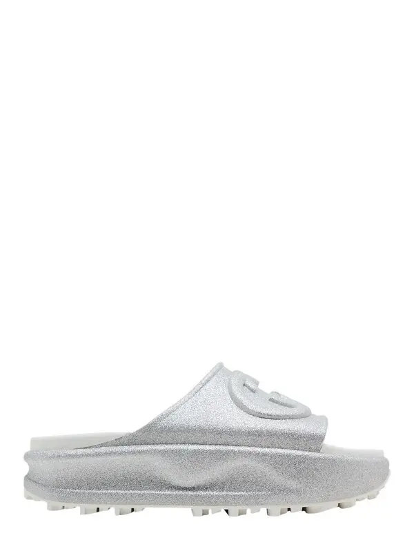 Gucci Interlocking G Slides - Silver
