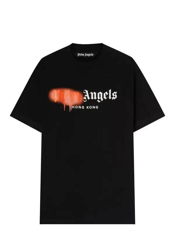 Palm Angels Hong Kong Sprayed T-shirt - Black