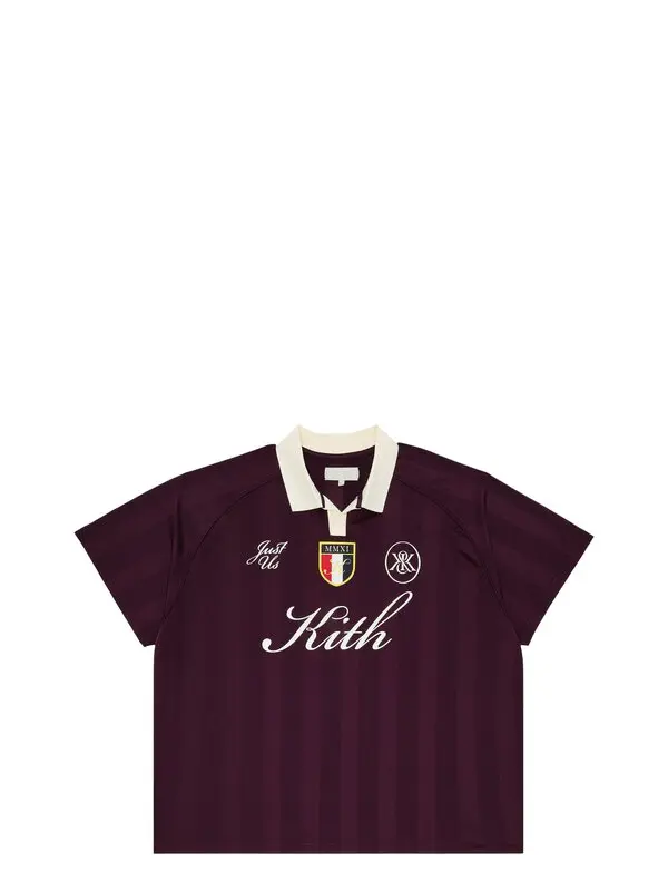 Kith Shadow Stripe Marcel Soccer Jersey - Red