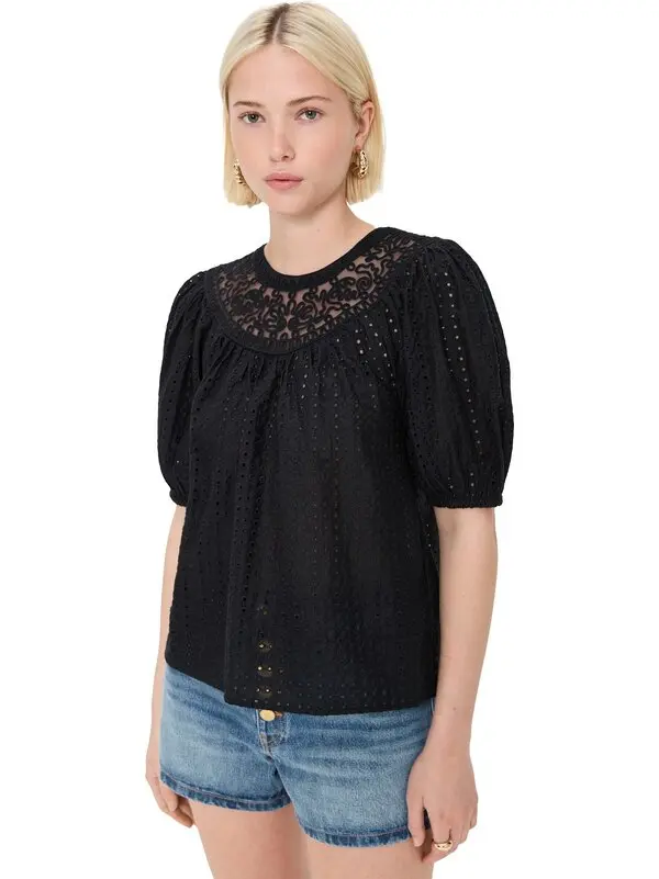 Ulla Johnson Amina Top - Noir