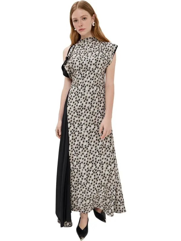 Proenza Schouler Devyn Maxi Dress - Sand Multi