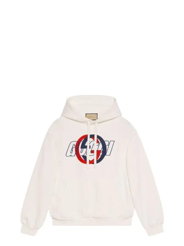 Gucci Cotton Jersey Hooded Sweatshirt - Off White