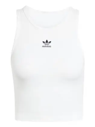 Adidas Essentials Ribbed Tank Top - White