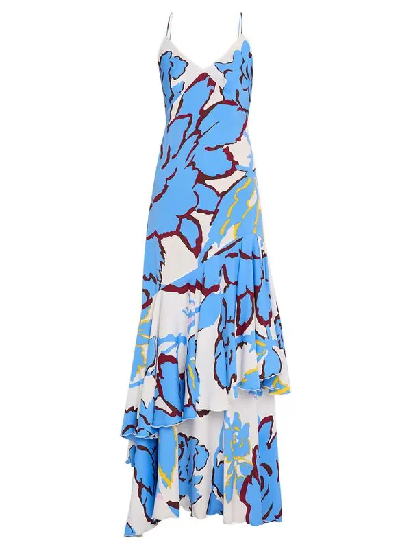 Diane Von Furstenberg Luisa Floral-print Maxi Dress - China Vine Large White