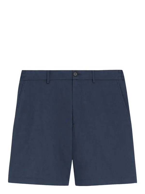 Theory Curtis Drawstring Relaxed Linen Shorts - Eclipse