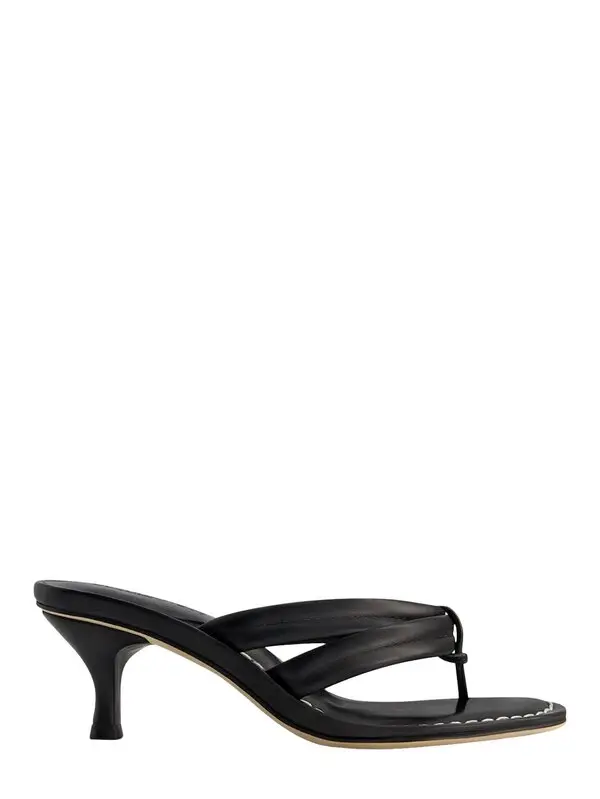 Bernardo Miami Leather Mule Sandals - Black Glove Leather