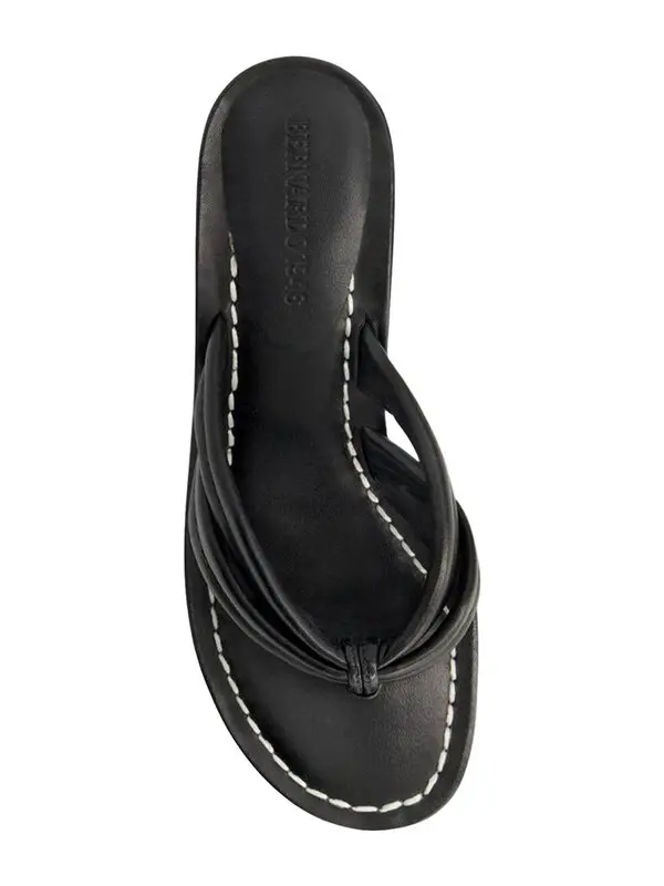 Bernardo Miami Leather Mule Sandals - Black