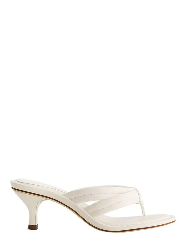 Bernardo Miami Leather Mule Sandals - Off White Glove Leather