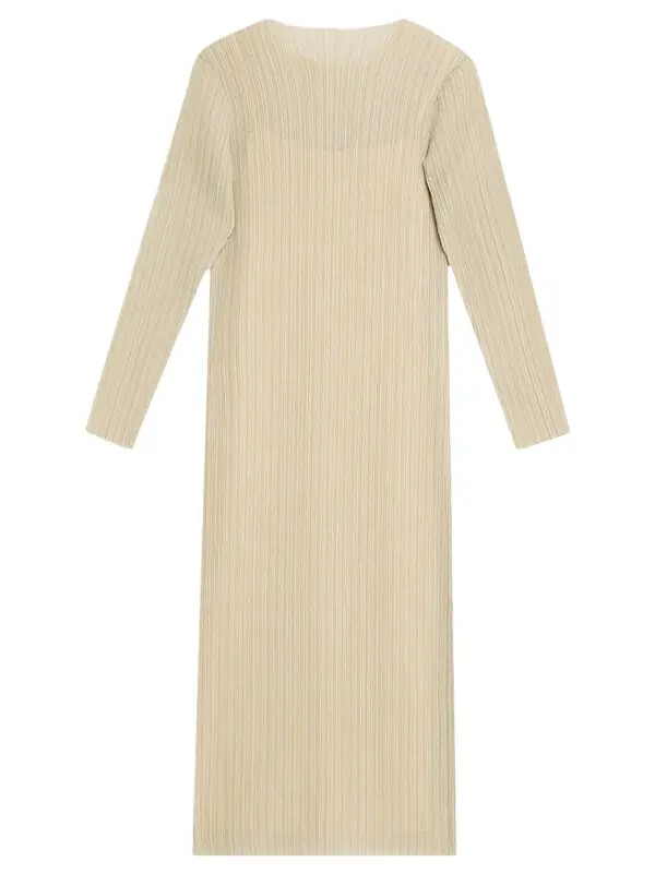 Vince Long-sleeve Ribbed Midi Dress - Dk Jade Water Combo