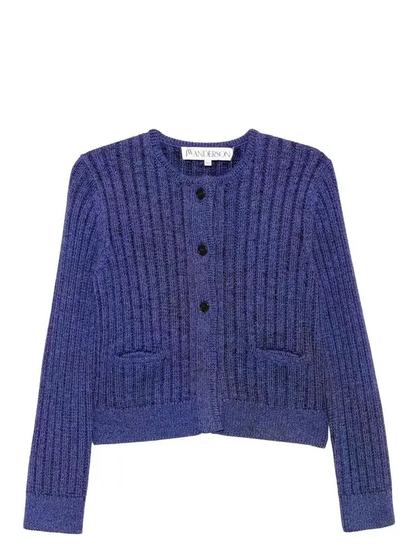 JW Anderson Cropped Cardigan - Purple