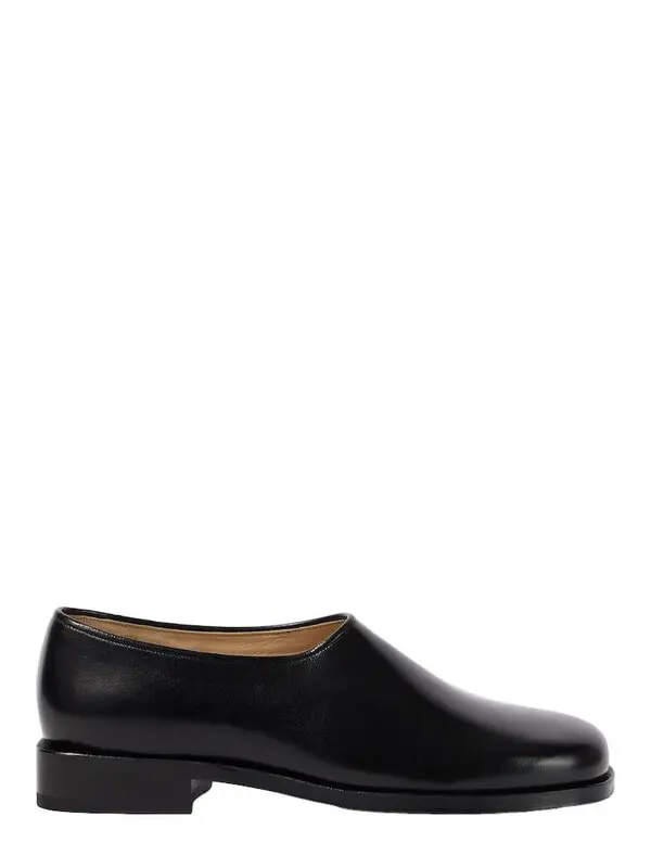 LEMAIRE Anatomic Leather Loafers - Black