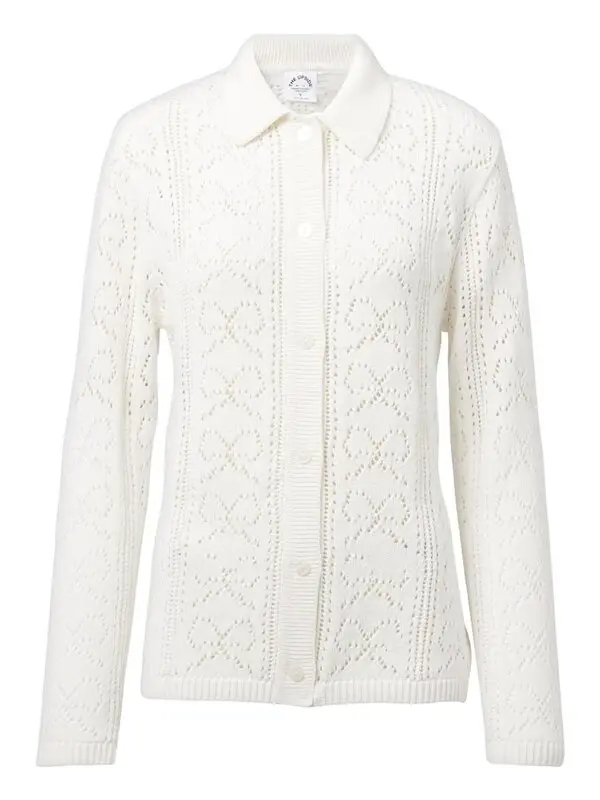 The Upside Lavalliere Malia Knitted Cotton Shirt - White