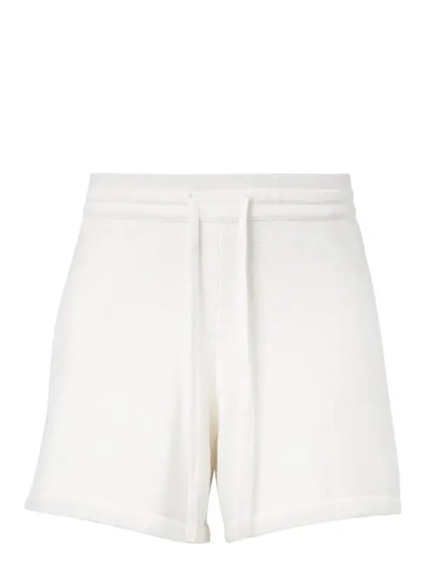 The Upside Lavalliere Rosie Knitted Cotton Shorts - White