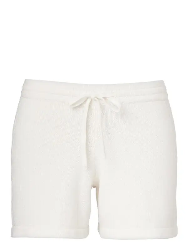 The Upside Rosie Knitted Cotton Shorts - White