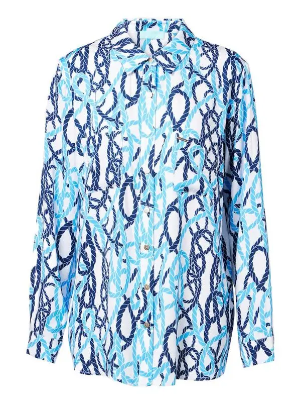 Melissa Odabash Millie Printed Shirt - Blue