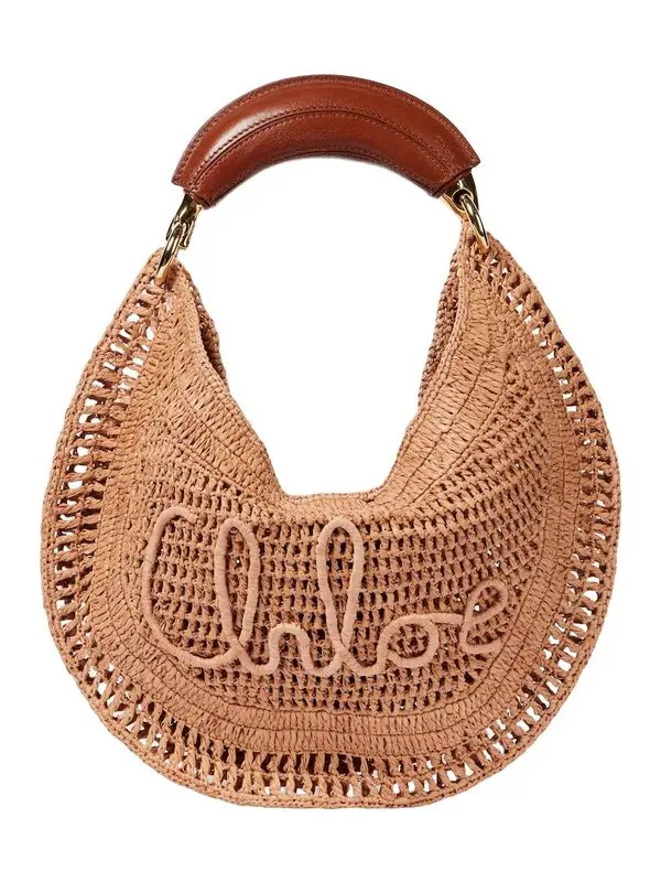Chloé Raffia Shoulder Bag - Brown