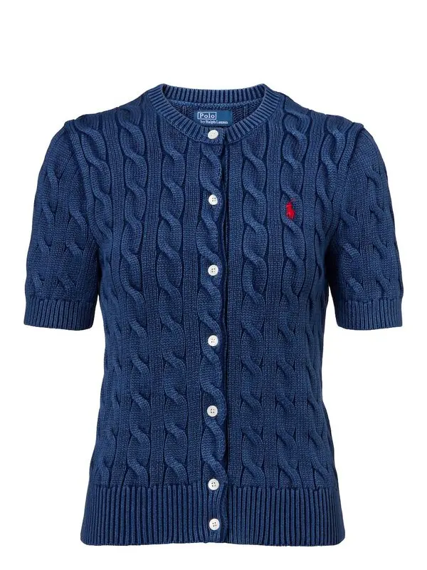 Ralph Lauren Cable-knit Cotton Cardigan - Blue