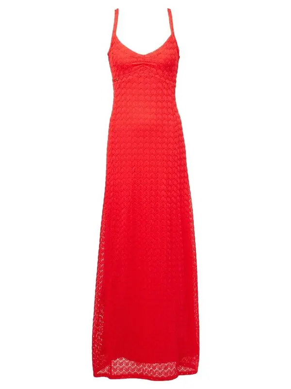 Melissa Odabash Ciara Knitted Maxi Dress - Red