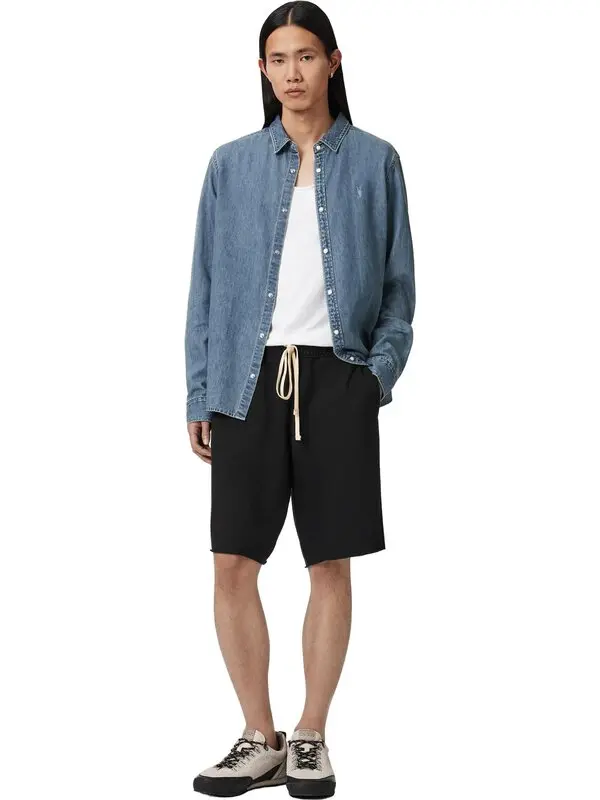 ALLSAINTS Helix Cotton Blend Sweat Shorts - Black
