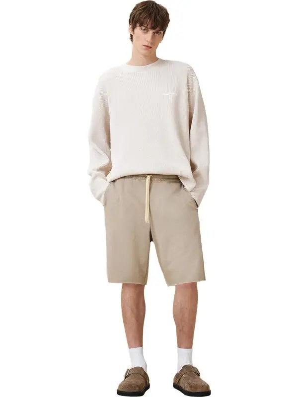 ALLSAINTS Helix Cotton-blend Sweat Shorts - Mire Brown