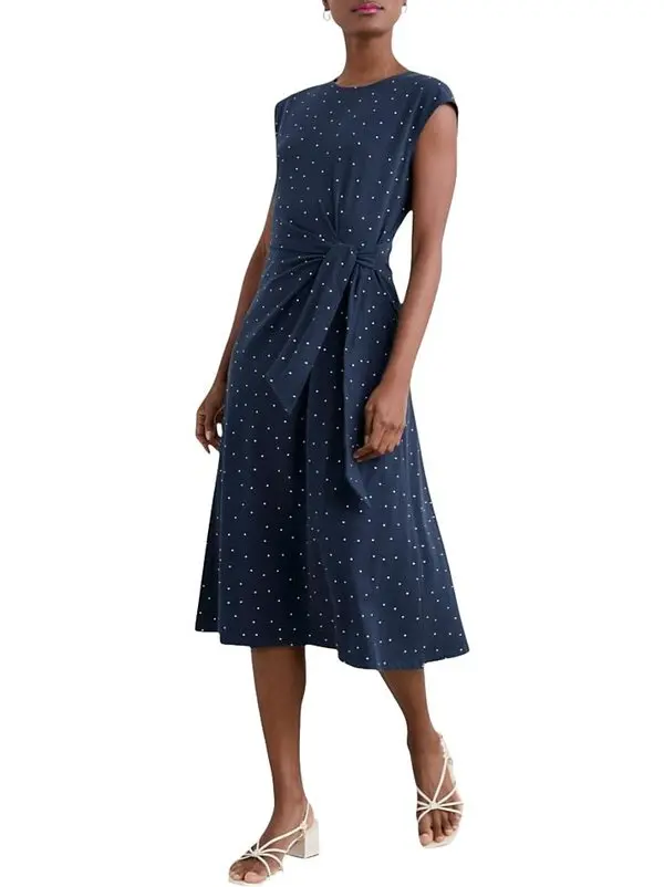 SEASALT CORNWALL Fettling Midi Dress - Dotty Speckle Maritime