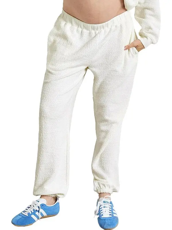 Hatch Collection The Dina Boucle Maternity Lounge Pant - Ivory