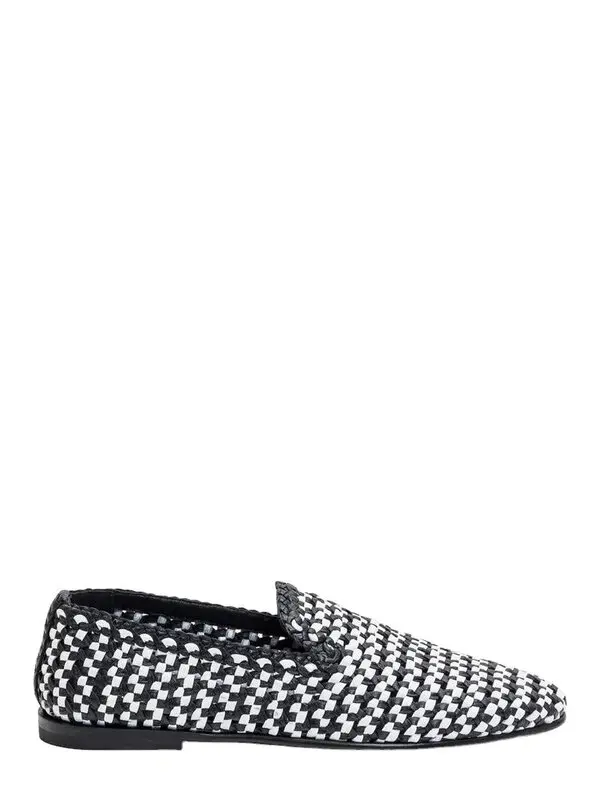 Dolce & Gabbana Woven Slipper - Black
