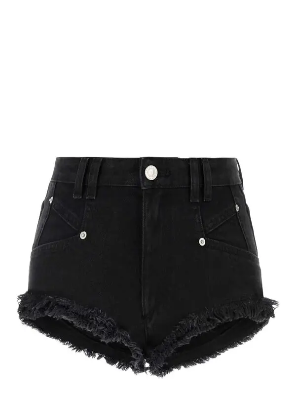 Isabel Marant Eneidala Denim Shorts - Black