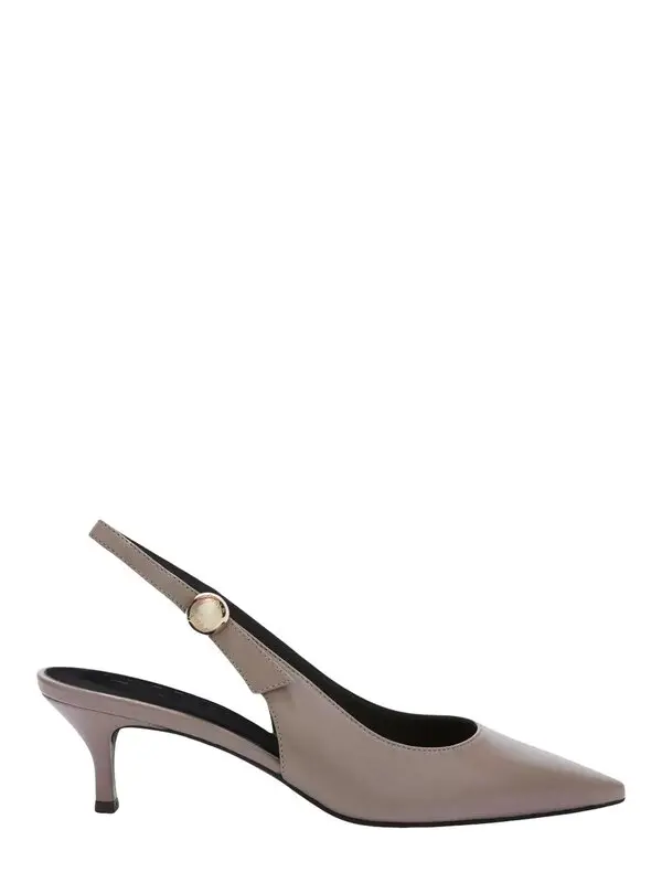 Furla Leather Slingback Pumps - Brown