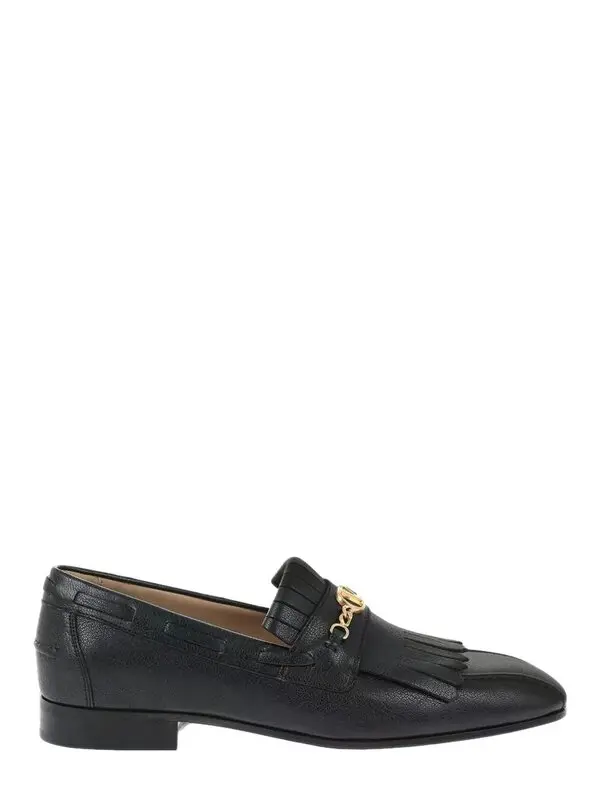 Valentino Garavani Vlogo Signature Fringed Loafers - Black