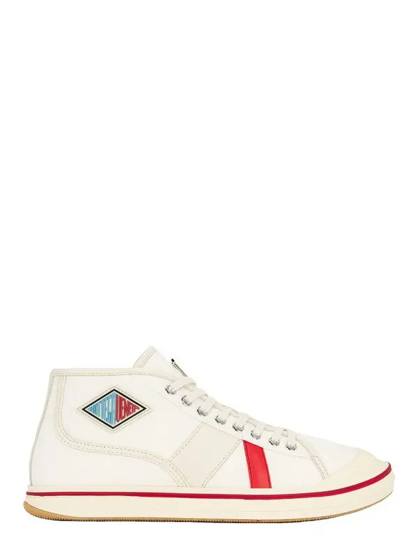 Bottega Veneta High-top Lace-up Sneakers - White & Sea Salt
