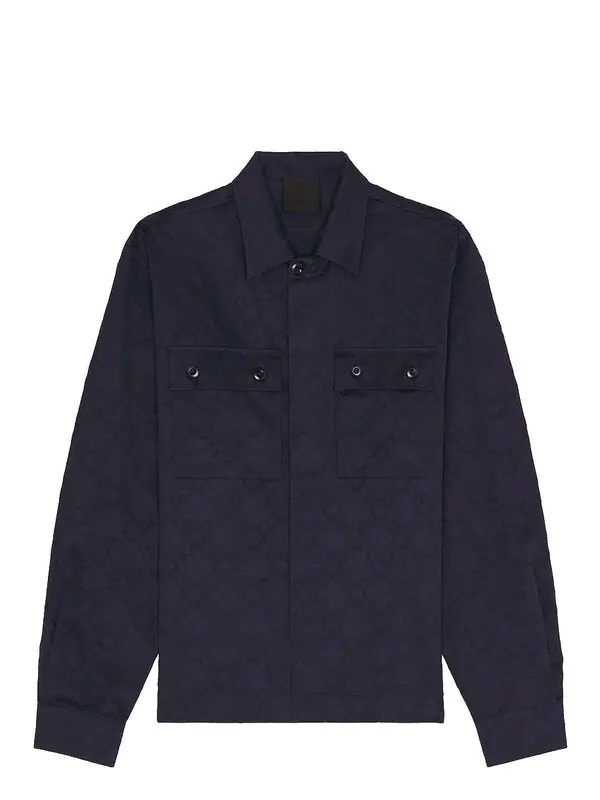 Givenchy Patchwork Army Shirt - Navy