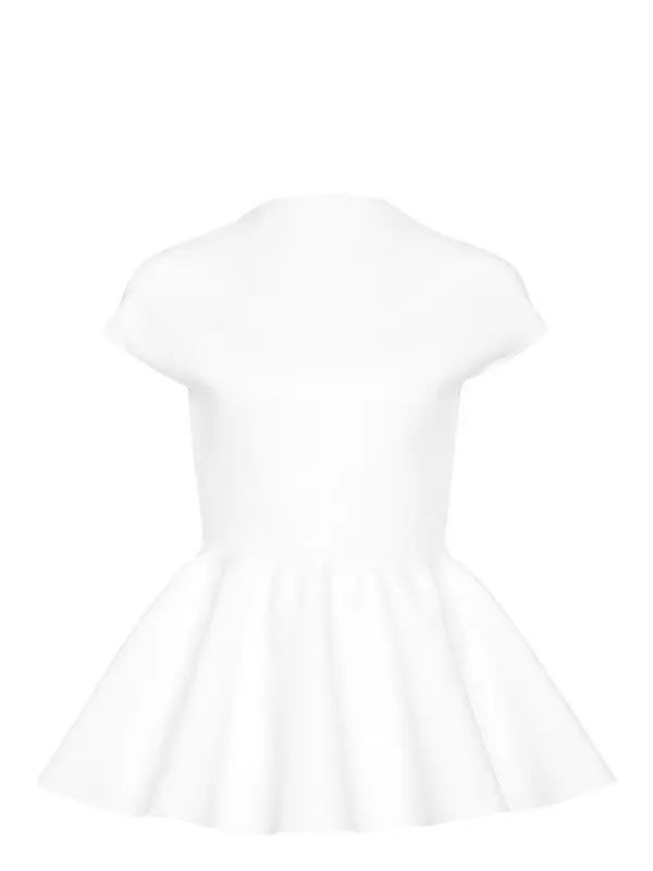 Alaïa Peplum Top - Blanc