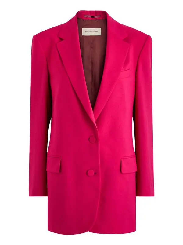 Dries Van Noten Basti Wool-blend Blazer - Fuchsia