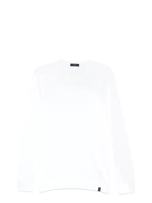 FAY Round-neck Cotton Sweatshirt - White
