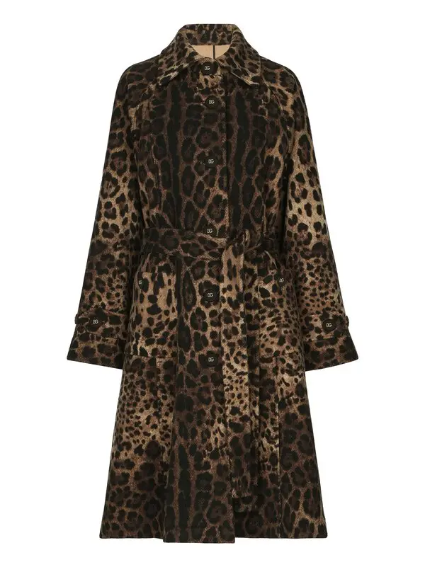 Dolce & Gabbana Leopard-print Wool-blend Coat - Animal Print