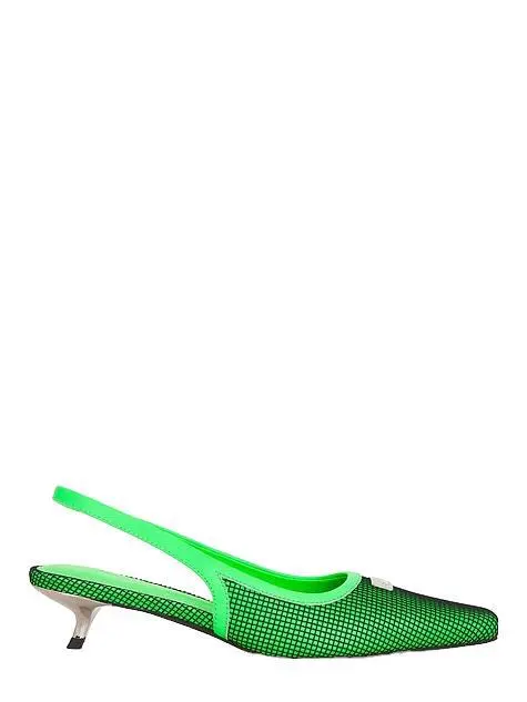 DIRT Slingbacks - Neon Green & Mesh