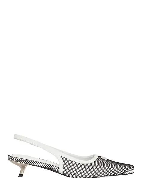 DIRT Slingbacks - White & Mesh