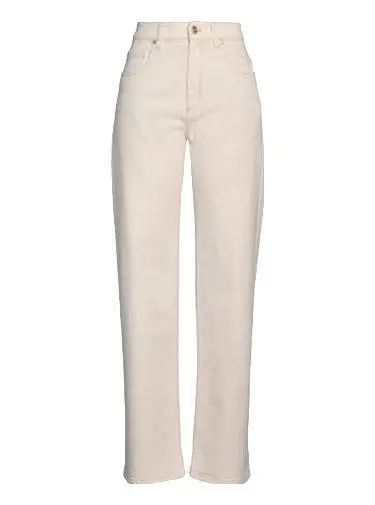 Brunello Cucinelli Wide-leg Jeans With Brand Logo - White