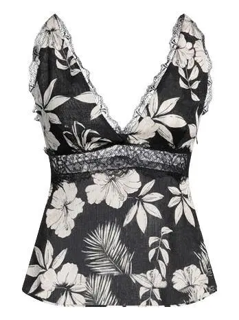 Pinko Floral Crepe Camisole - Black