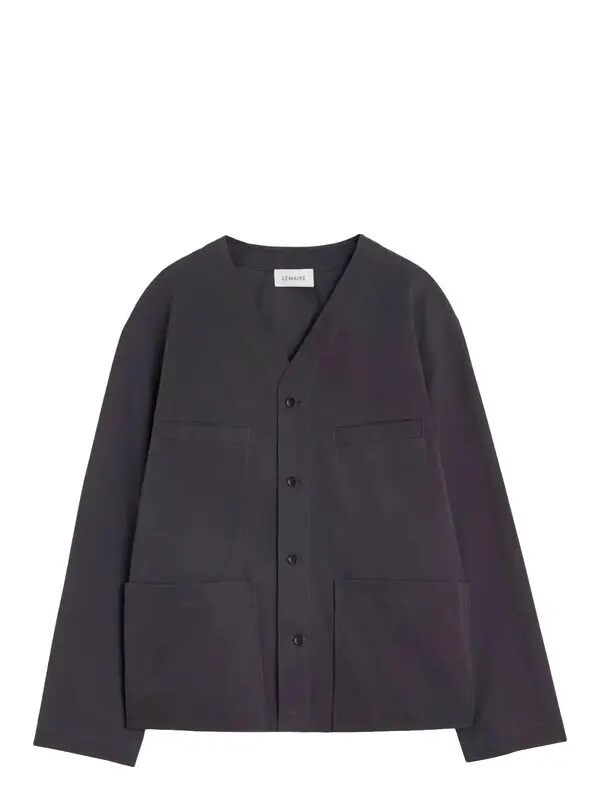 LEMAIRE Collarless Overshirt - Grey