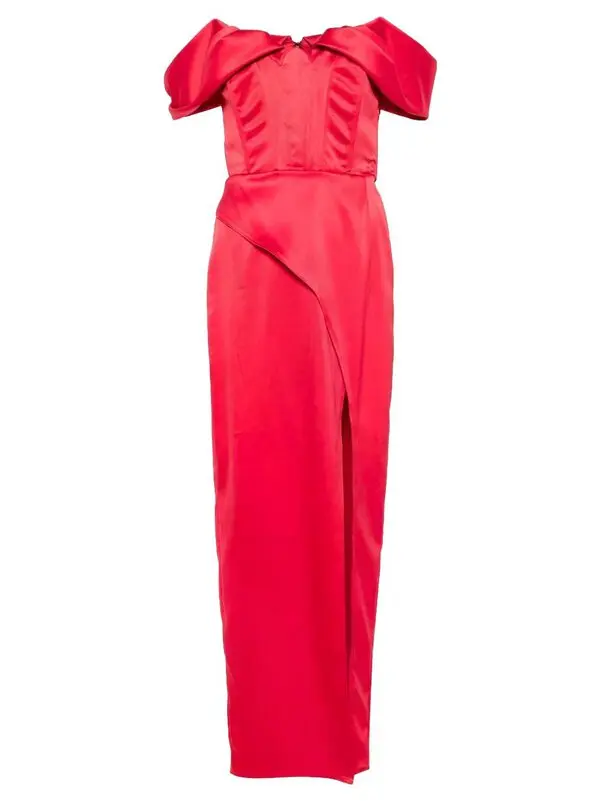 MITILIANE COUTURE Corset-style Maxi Dress - Red