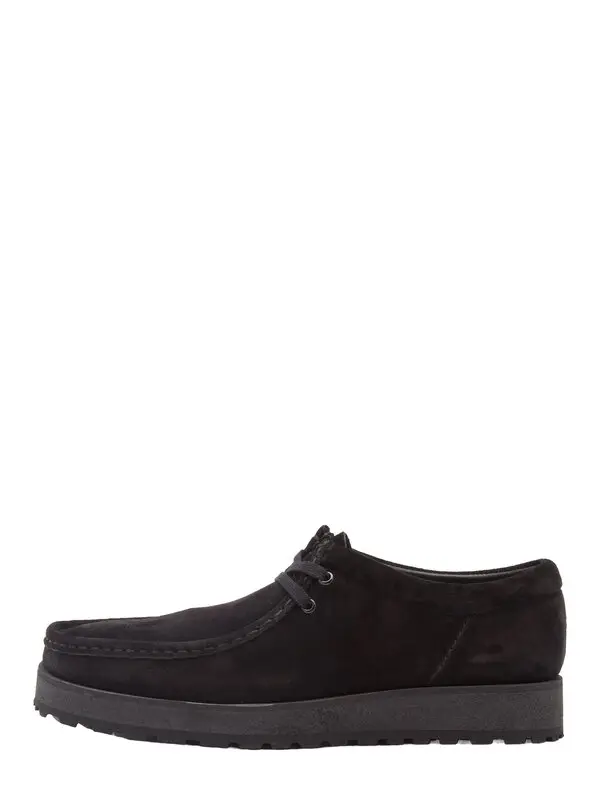 Clarks Wallabee Scout Lo - Black Suede