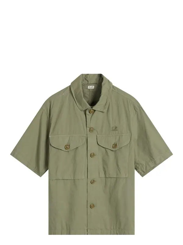 C.P. COMPANY Boxy Short Sleeve Shirt - Thyme