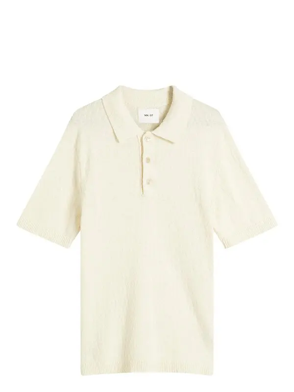 Nn07 Randy Boucle Polo Shirt - Ecru
