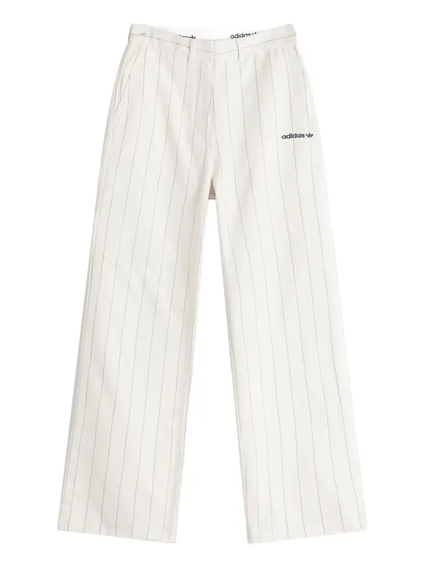 Adidas Pinstripe Pants - Off White/night Indigo