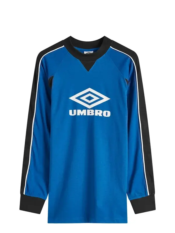 UMBRO Panelled Long Sleeve Football Jersey - Classic Blue