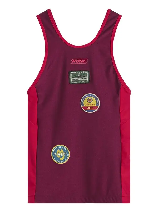 Martine Rose Badge Vest - Burgundy