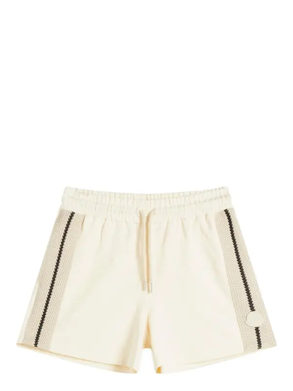 Moncler Crochet Trim Sweat Shorts - Beige